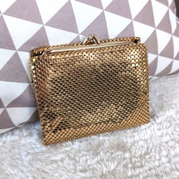 Vintage | Bags | Vintage Chainmail Gold Glam Evening Flapper Retro 7s ...
